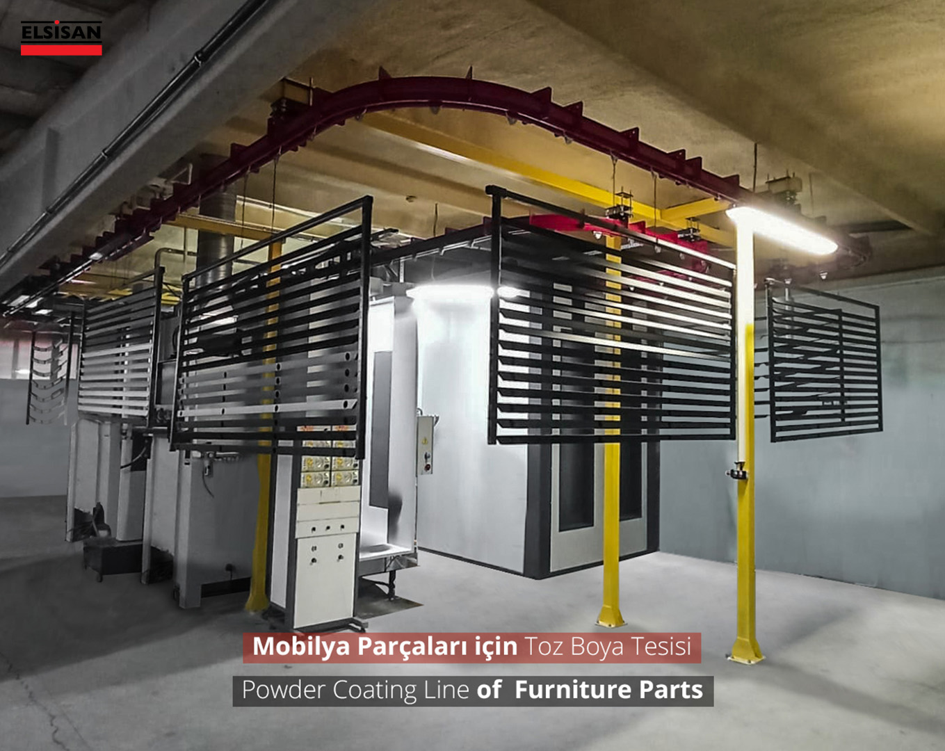 Powder Coating Line Of Furniture Parts - Elsisan - Painting Lines